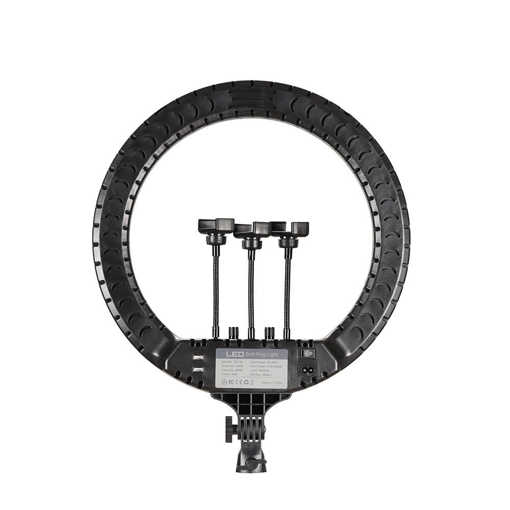 RGB 18 inch Ring Light with Tripod Stand 45W Dimmable Circular LED ...